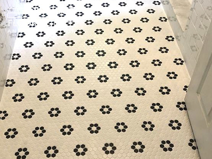 Flower mosaic tiles supply & installation by DFR in Tampa Florida 33629